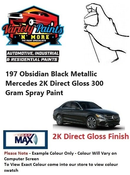 197 Obsidian Black Metallic Mercedes 2K Direct Gloss