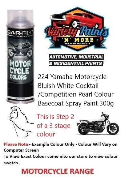 224 Yamaha Motorcycle Bluish White Cocktail /Competition Pearl Colour ...
