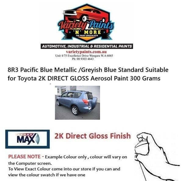8R3 Pacific Blue Metallic /Greyish Blue
