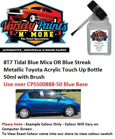 8T7 Tidal Blue Mica /Blue Streak Metallic Suitable for Toyota