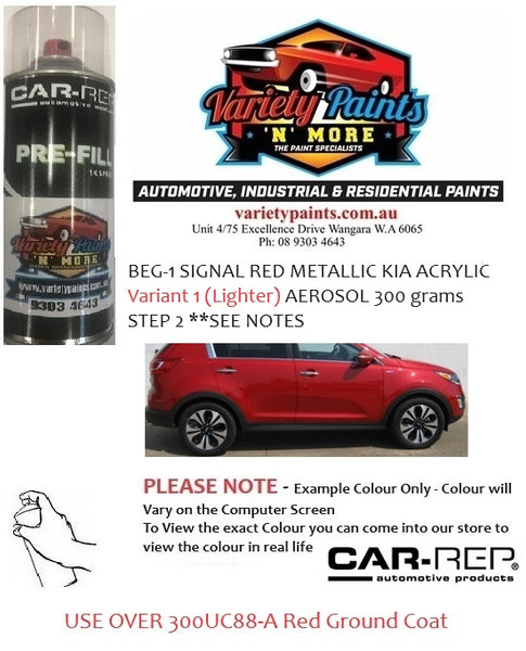 BEG-1 SIGNAL RED METALLIC KIA ACRYLIC Variant 1 (Lighter)