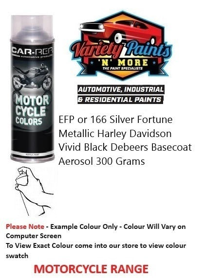 EFP or 166 Silver Fortune Metallic Harley Davidson Vivid Black Debeers