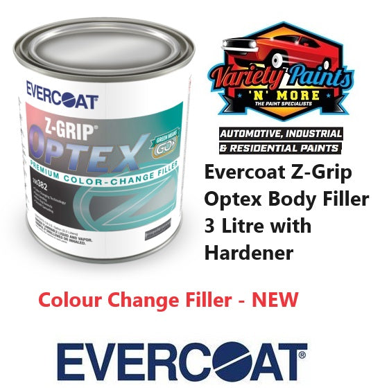 Evercoat Z-Grip Optex Body Filler 3 Litre with Hardener (Colour Change