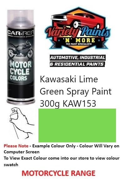 Kawasaki Lime Green Spray Paint 300g KAW153