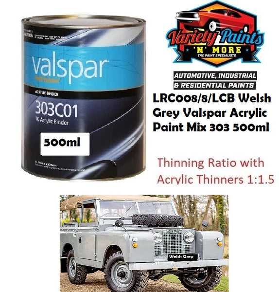 LRC008/8/LCB Welsh Grey Valspar Acrylic Paint Mix 303 500ml