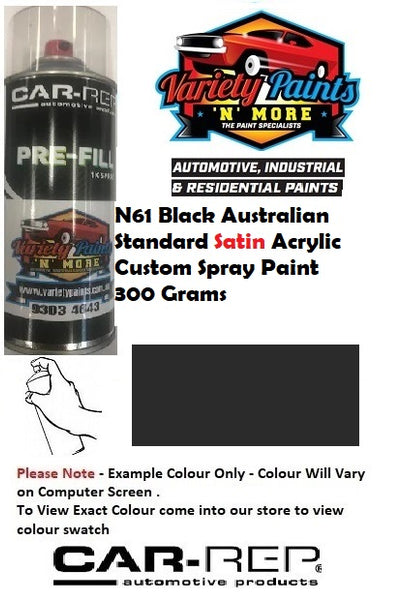 N61 Black Australian Standard Satin Acrylic Custom
