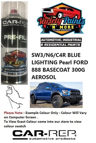 SW3/N6/C4R BLUE LIGHTING Pearl FORD 888 BASECOAT 300G AEROSOL 2IS 26A