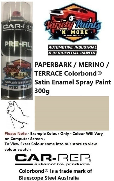 PAPERBARK / MERINO / TERRACE Colorbond® Satin Enamel Spray Paint 300g
