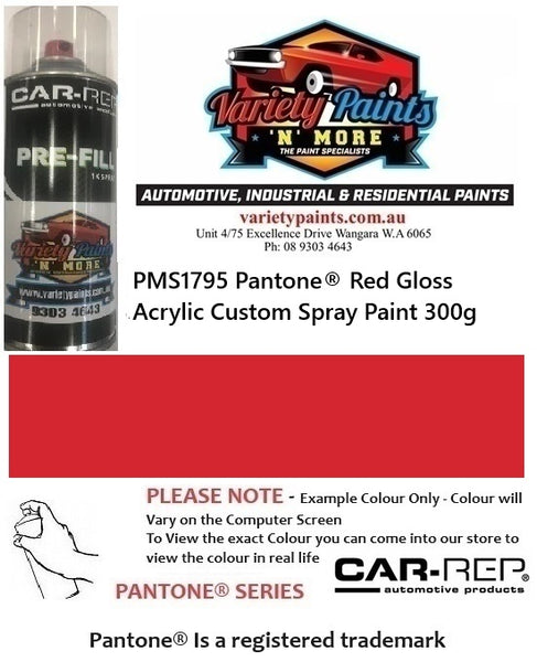 PMS1795 Pantone® Red Gloss ACRYLIC Custom Spray Paint 300g