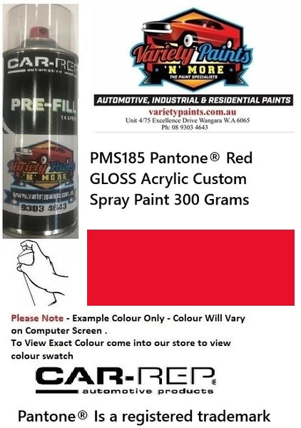 PMS185C Pantone® Red GLOSS Acrylic Custom Spray Paint 300 Grams