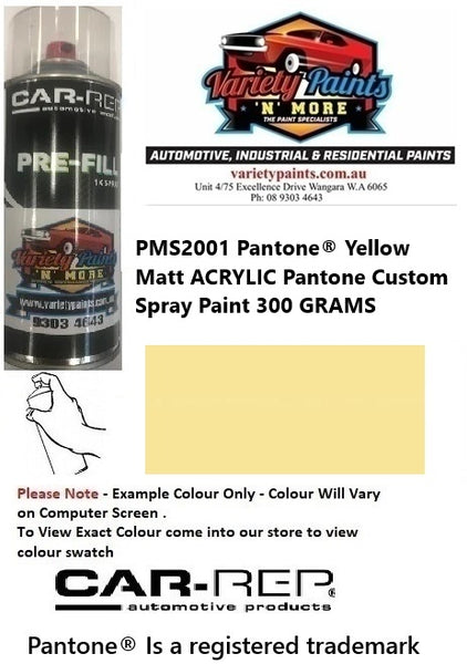 PMS2001 Pantone® Yellow SATIN Acrylic Pantone Custom