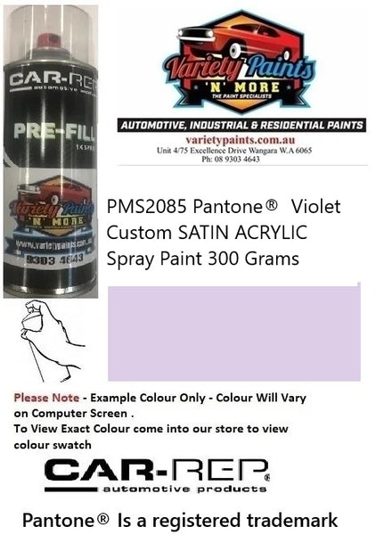 PMS2085 Pantone® Violet Custom SATIN ACRYLIC Spray Paint 300 Grams