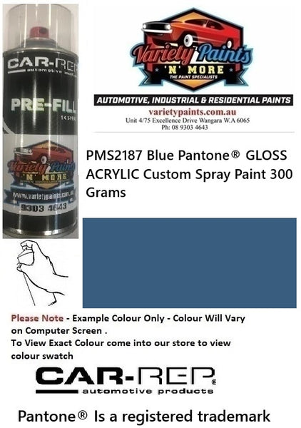PMS2187 Blue Pantone® GLOSS ACRYLIC Custom Spray Paint 300 Grams