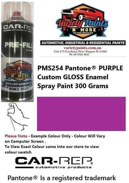 PMS254 Pantone® PURPLE Custom GLOSS Enamel Spray Paint 300 Grams 1IS 1