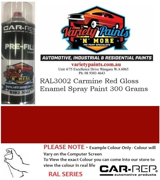 RAL3002 Carmine Red Gloss Enamel Spray Paint 300 Grams 1IS 89A