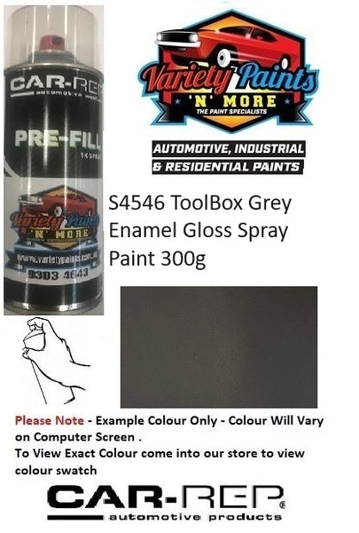 S4546 ToolBox Grey Enamel Gloss Spray Paint 300g