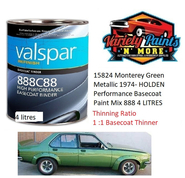 15824 Monterey Green Metallic 1974- HOLDEN Performance Basecoat Paint