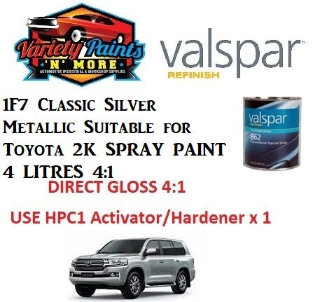 1F7 Classic Silver Metallic Suitable for Toyota 2K SPRAY PAINT