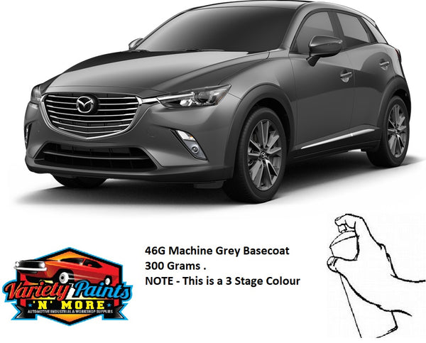 46G Machine Grey Basecoat MAZDA Aerosol 300 Grams (Debeers)