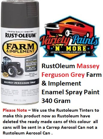 RustOleum Massey Ferguson Grey Farm & Implement Enamel Spray Paint 340