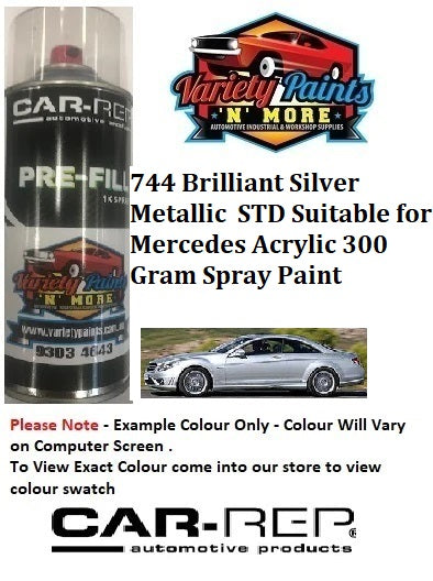 744 Brilliant Silver Metallic STD Suitable for Mercedes Acrylic