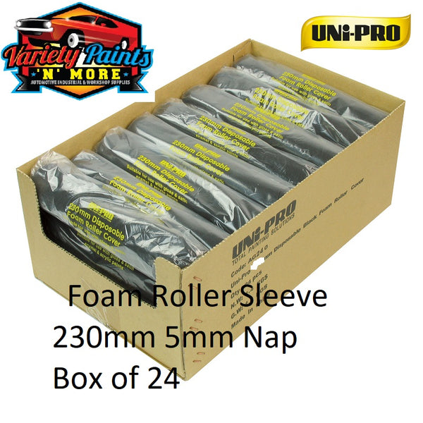 Unipro Disposable Foam Roller Sleeve 230mm 5mm Nap Box of 24