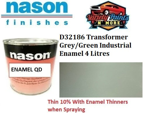 D32186 Transformer Grey/Green Industrial Enamel 4 Litres
