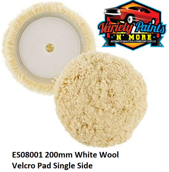200mm White Wool Velcro Pad Single Side
