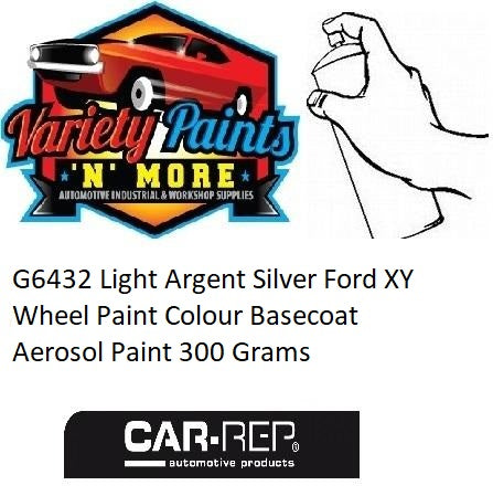 G6432 Light Argent Silver Ford XY Wheel Paint Colour Basecoat Aerosol
