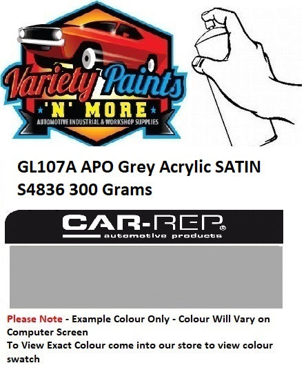 37286 GL107A APO Grey Acrylic SATIN Spray Paint 300g S4836