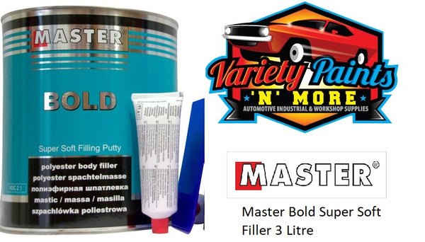Master Bold Super Soft Filler 3 Litre (Comes with 2 Red 50ML Hardeners