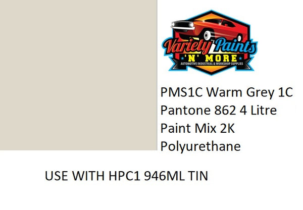 PMS1C Pantone® Warm Grey 1C Pantone 862 4 Litre Paint Mix 2K Polyureth