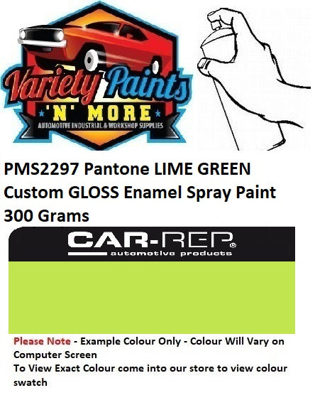 PMS2297 Pantone Lime Green Custom GLOSS Enamel Spray Paint 300 Grams 1