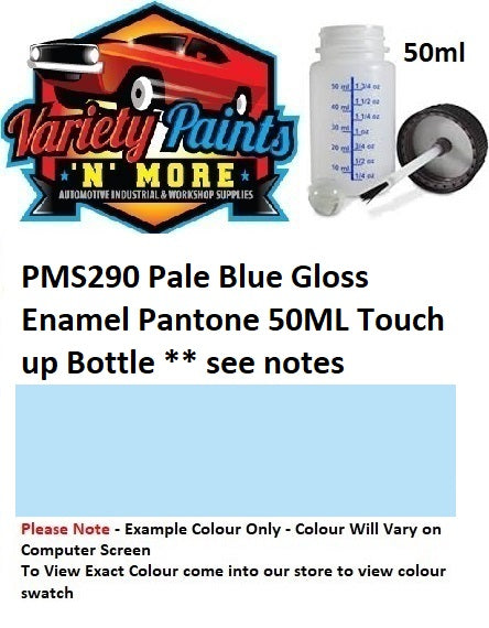 PMS290 Pantone® Pale Blue Gloss Enamel 50ML Touch up Bottle ** see not