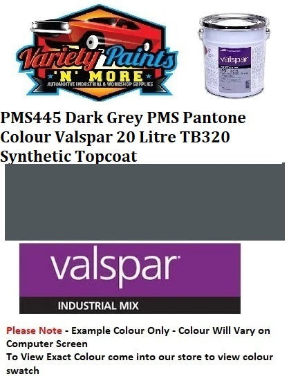 PMS445 Dark Grey PMS Pantone Colour Valspar 20 Litre TB320 Synthetic T