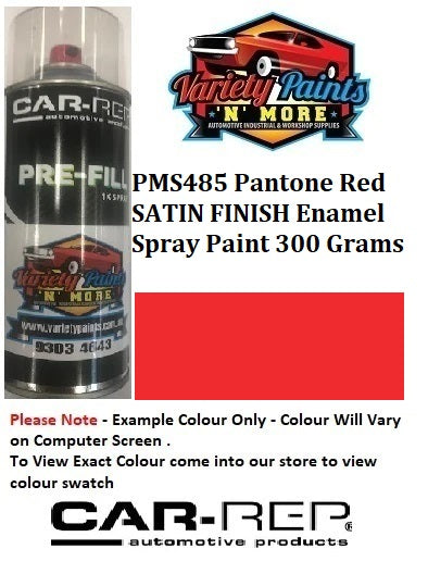 PMS485 Pantone Red SATIN FINISH Enamel Spray Paint 300 Grams