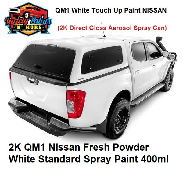 Variety Paints 2K QM1 Nissan Fresh Powder White Standard Spray Paint 400ml