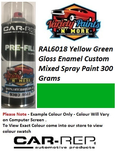 RAL6018 Yellow Green Gloss Enamel Custom Mixed Spray Paint 300 Grams