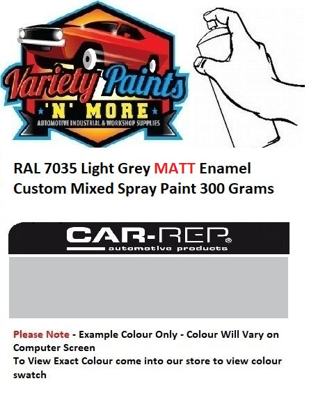 RAL7035 Light Grey MATT Enamel Custom Mixed Spray Paint 300 Grams