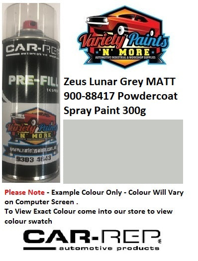 Zeus Lunar Grey MATT 900-88417 Powdercoat Spray Paint 300g