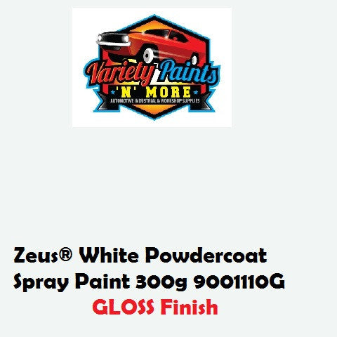 Zeus® Gloss White Powdercoat Spray Paint 300g 90T21110G W351